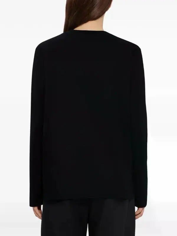 MSGM Embroidered Long-sleeve Cotton Sweatshirt