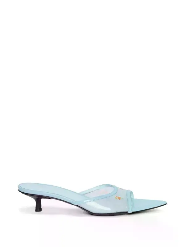 MSGM Floral Print Pointed Toe Sandals