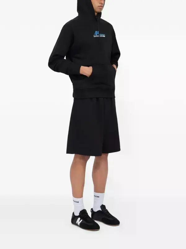 MSGM Graphic Print Drawstring Hoodie