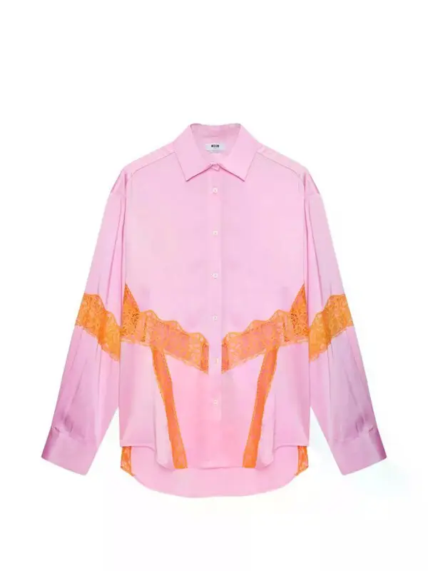 MSGM Lace Panel Shirt