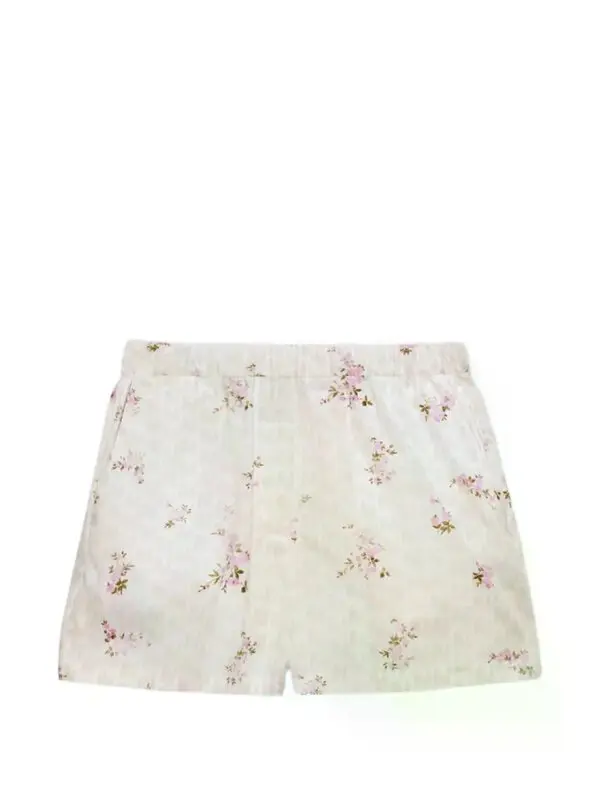 MSGM Floral Print Elasticated Waist Shorts