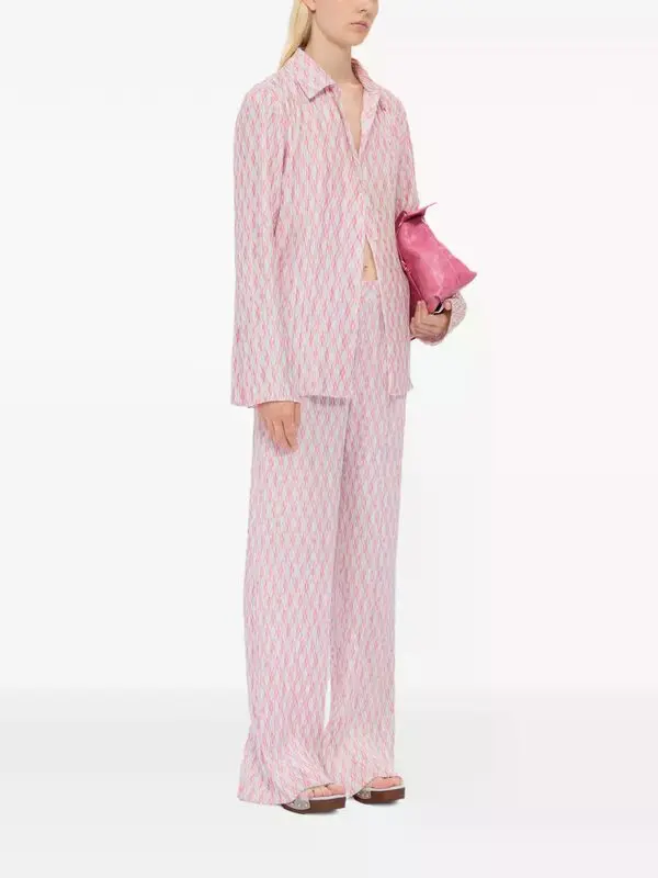 MSGM Pleated Patterned Shirt