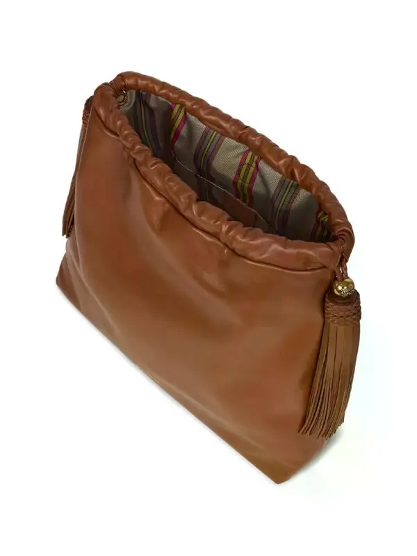 Etro Large Kalispera Tassels Shoulder Bag - Brown