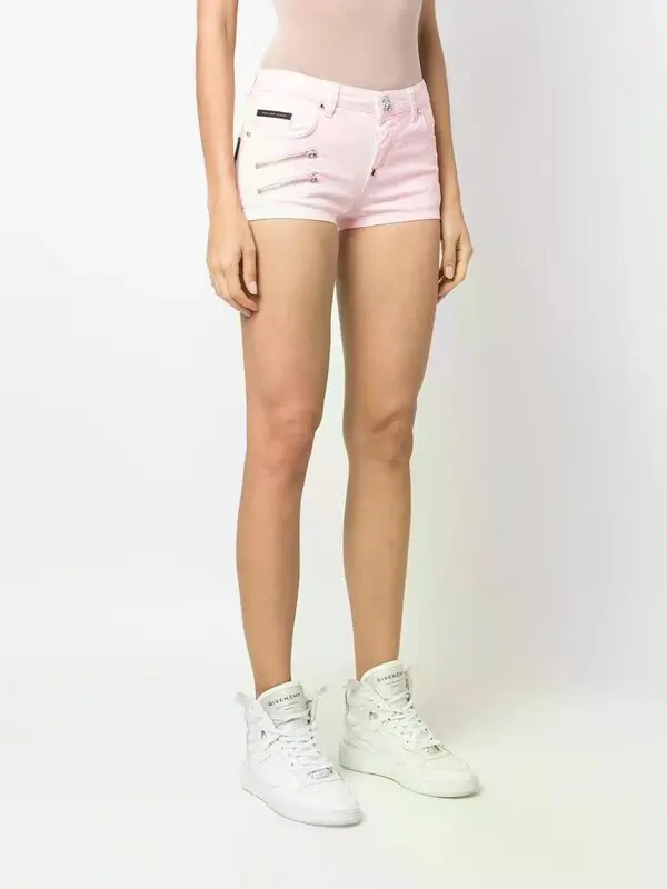 Philipp Plein Denim Hot Pants - Pink