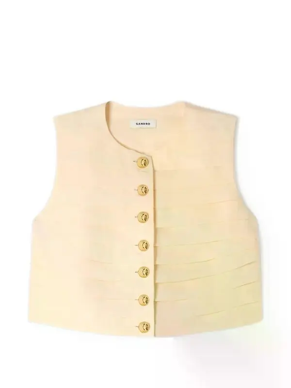 Sandro Kinsley Button Waistcoat - Neutrals