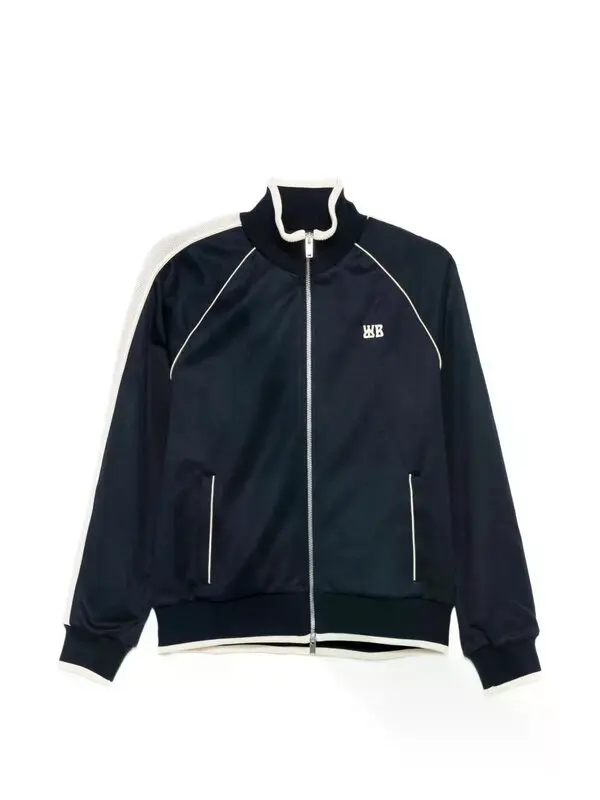 WALES BONNER Motion Full-zip Sweatshirt - Blue