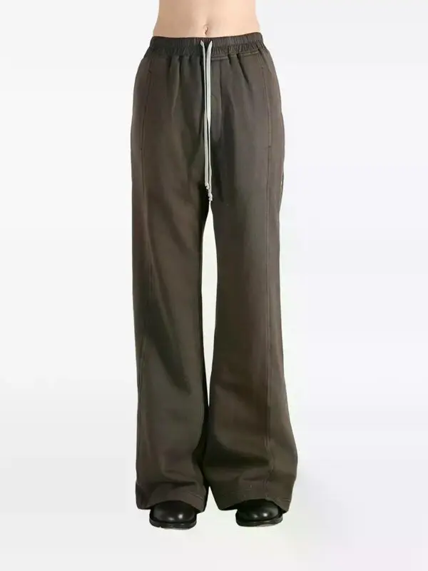Rick Owens Wide Leg Button Detail Drawstring Trousers
