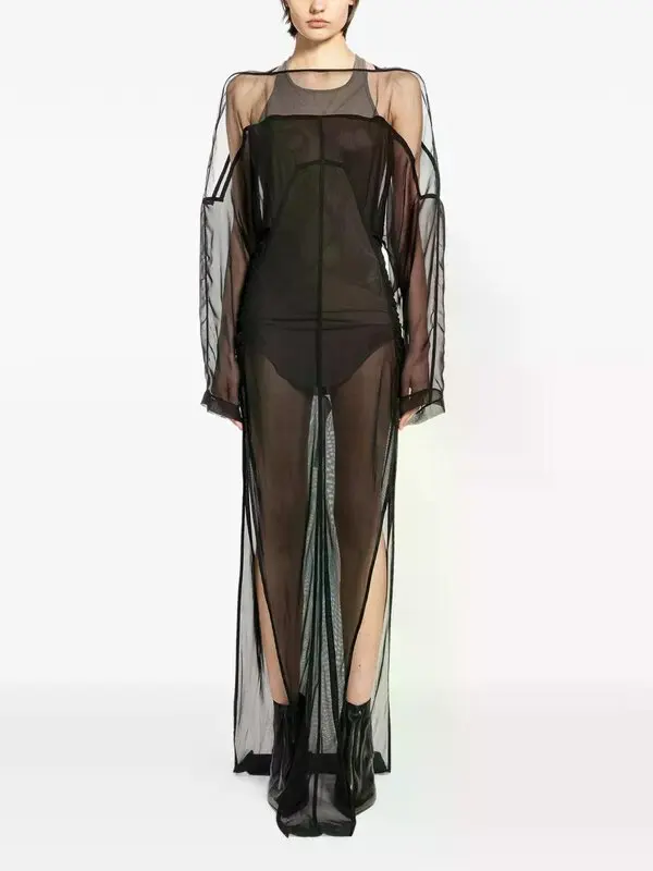 Rick Owens Temple Collage Maxi Dress - Black