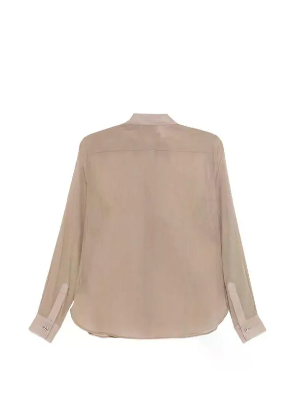 Tagliatore Long-sleeve Shirt With Chest Patch - Neutrals