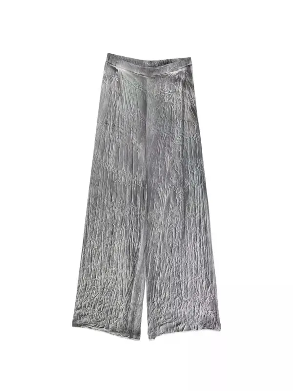 Avant Toi Textured Wide-leg Trousers - Black