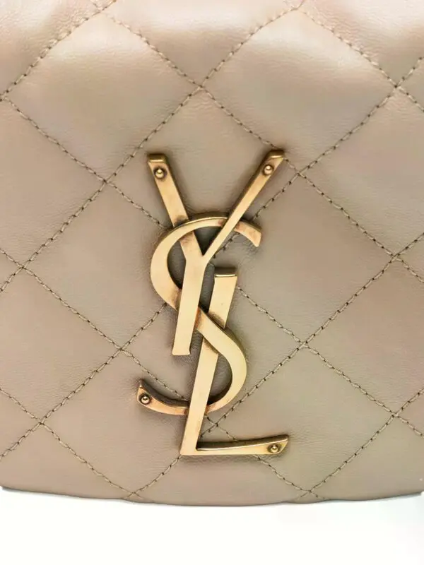 Saint Laurent Quilted Logo Tote Bag