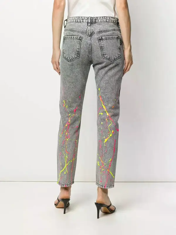 Philipp Plein Paint-splatter Straight-leg Jeans