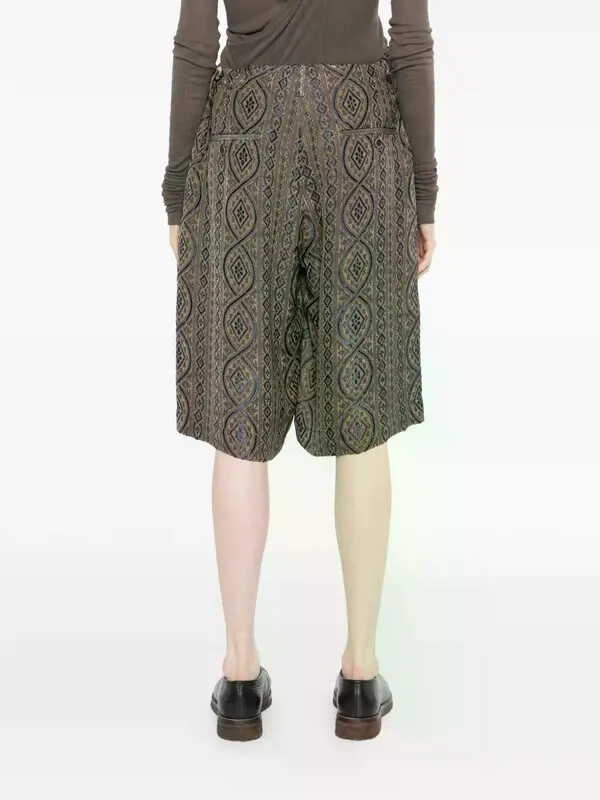 UMA WANG Printed Drawstring Waist Shorts
