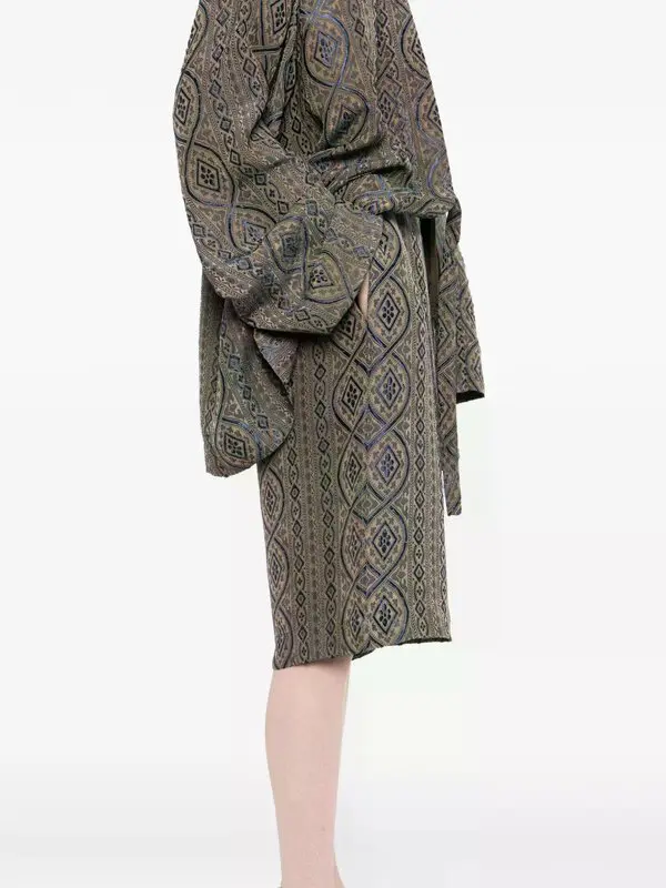 UMA WANG Printed Drawstring Waist Shorts
