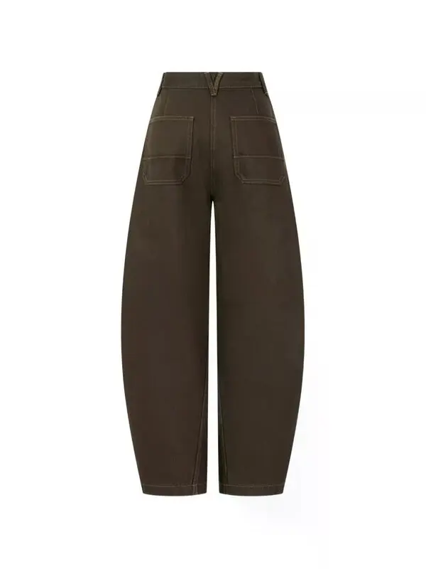 STUDIO TOMBOY Curved-leg Jeans With Back Patch Pockets