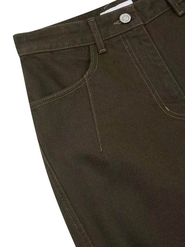 STUDIO TOMBOY Curved-leg Jeans With Back Patch Pockets