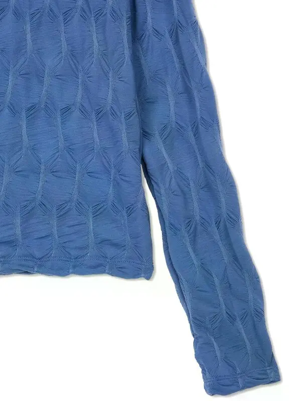 STUDIO TOMBOY Long Sleeve T-shirt With Keyhole Detail - Blue