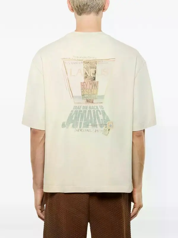 LANEUS Logo-print T-shirt