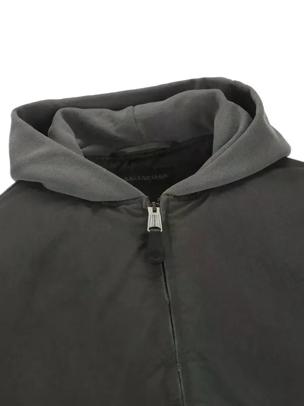Balenciaga Hooded Zip-up Bomber Jacket