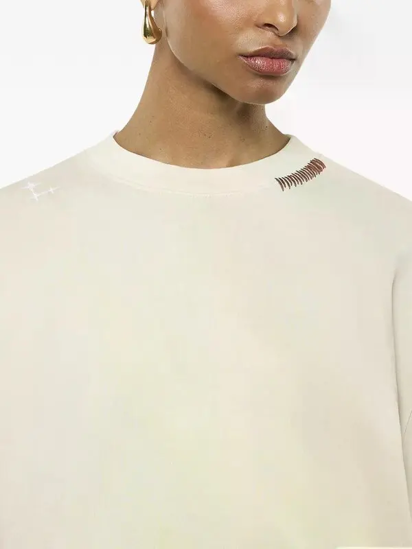 LANEUS Crew-neck Stitched Sweatshirt