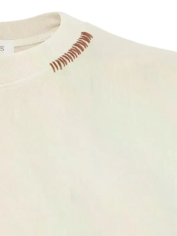 LANEUS Crew-neck Stitched Sweatshirt
