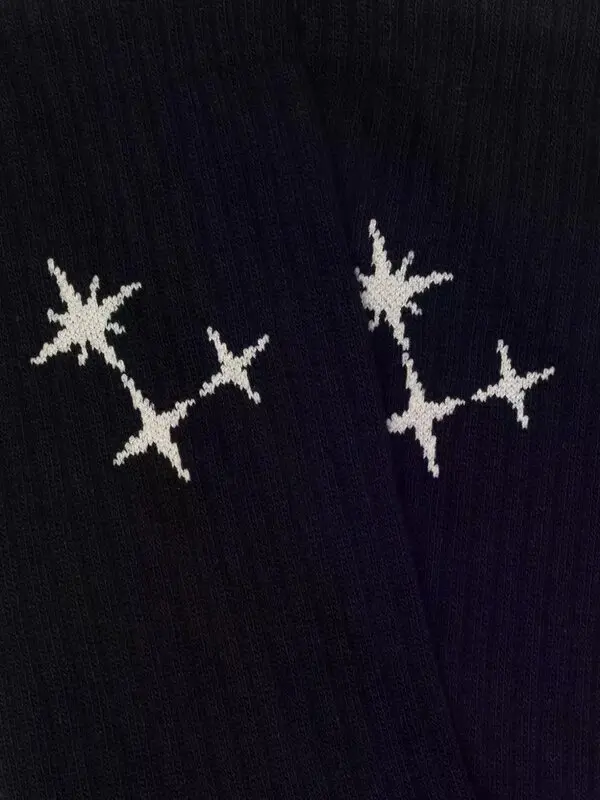 LANEUS Star-embellishment Socks - Black