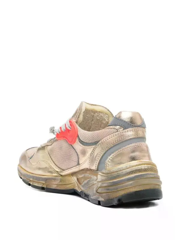 GOLDEN GOOSE Star Appliqué Lace-up Sneakers - Gold