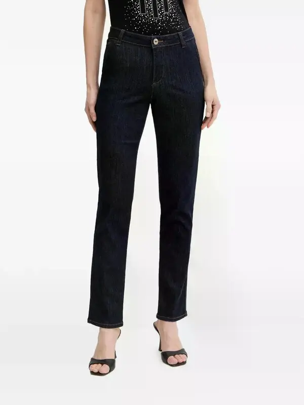 FRACOMINA Mid-rise Logo Plaque Jeans - Blue