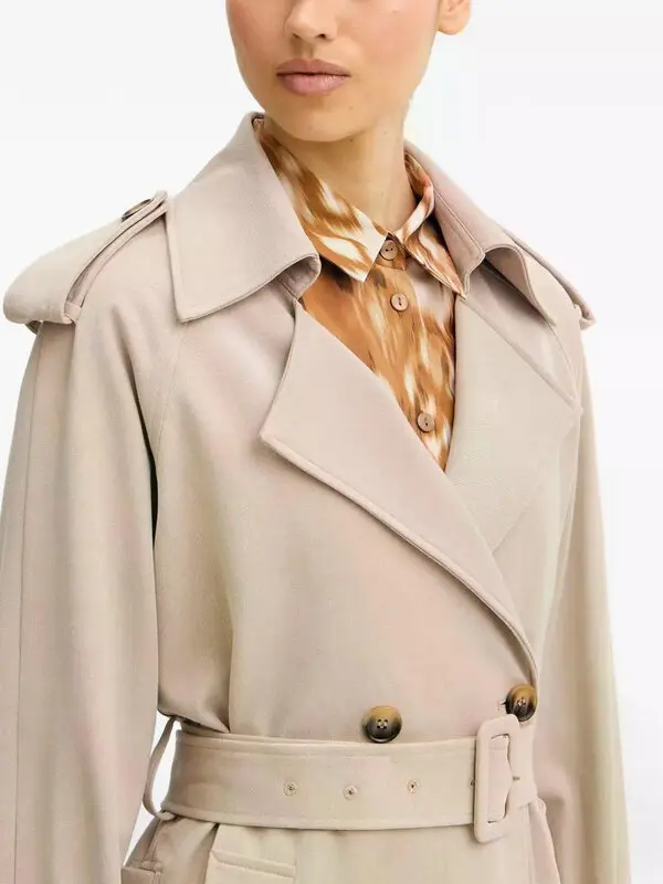 FRACOMINA Double-breasted Belted Trench Coat