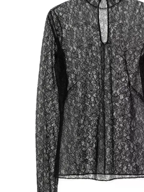 Kiki De Montparnasse Floral Lace Long Sleeve Top