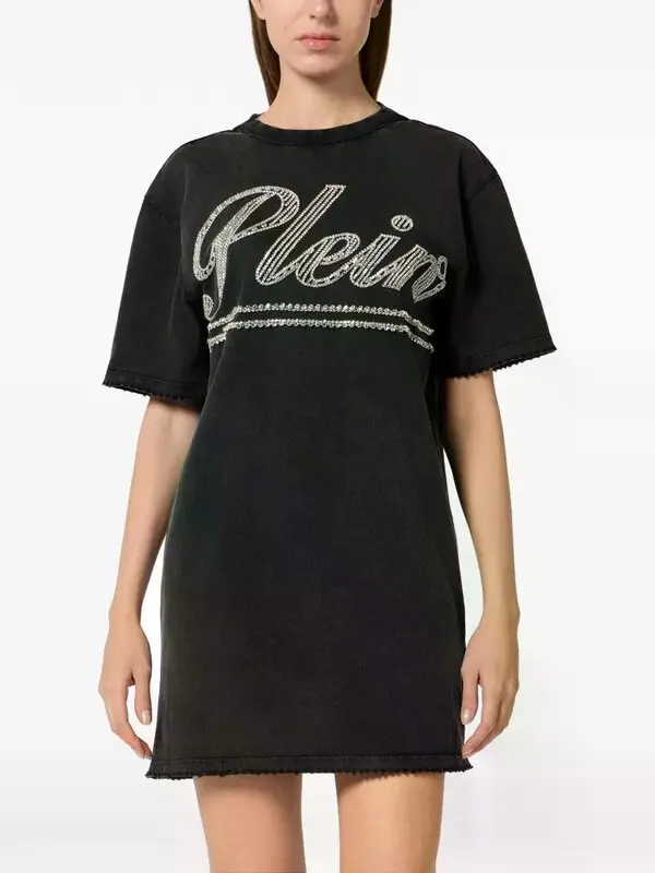 Philipp Plein Open-back Embellished Dress