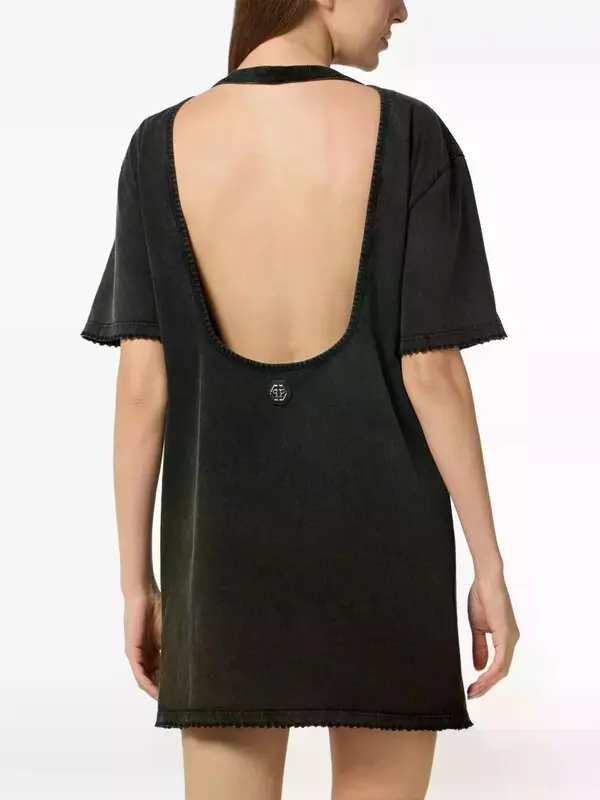 Philipp Plein Open-back Embellished Dress