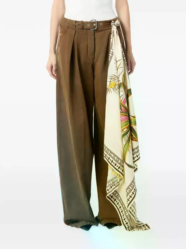 Blumarine Agave Print Scarf - Neutrals