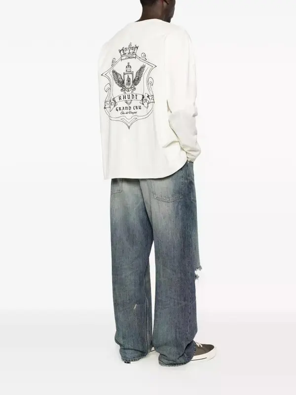 Rhude Long-sleeve Graphic T-shirt