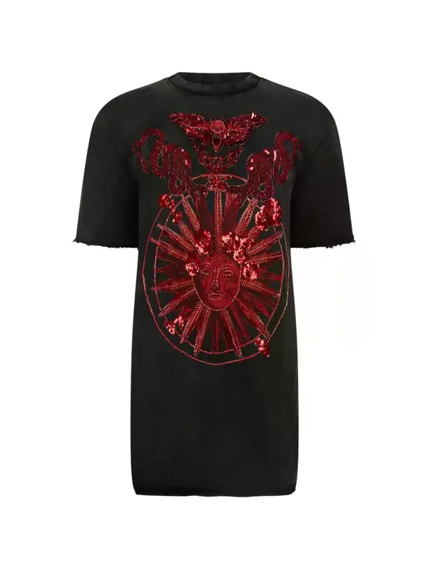 Philipp Plein Mini Open-back Sequin Embellished Dress - Black