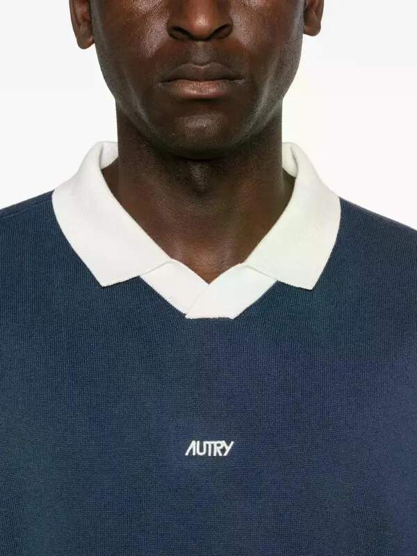 AUTRY Logo-print Knitted Sweatshirt
