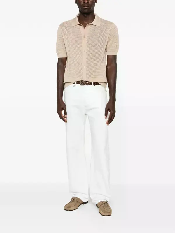 Tagliatore Collared Buttoned Polo Shirt - Neutrals