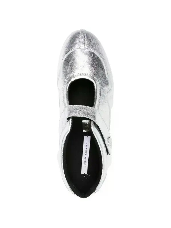 Cecilie Bahnsen Cosmo Leather Sneakers - Silver
