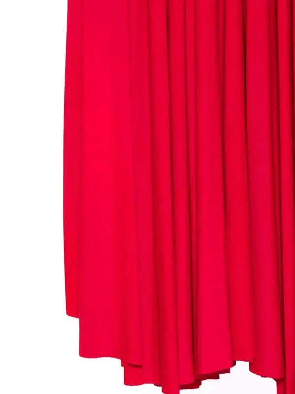 PNK Sleeveless Maxi Dress With Ruffled Detail - Red