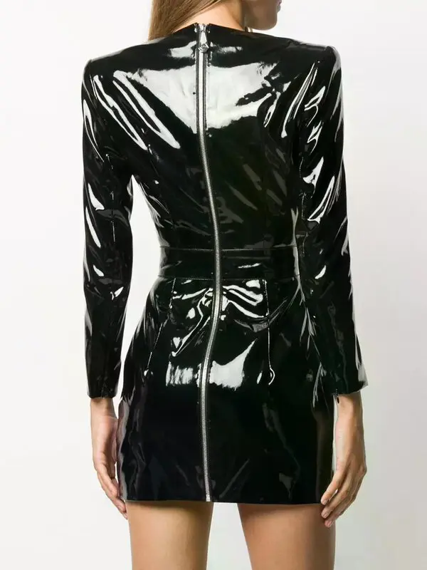 Philipp Plein Plunging V-neck Mini Dress