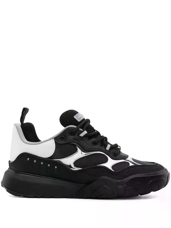 Alexander McQueen Panelled Lace-up Sneakers - Black