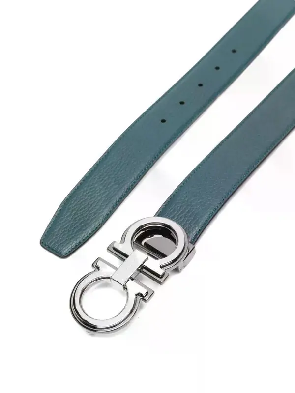 FERRAGAMO Gancini Buckle Leather Belt