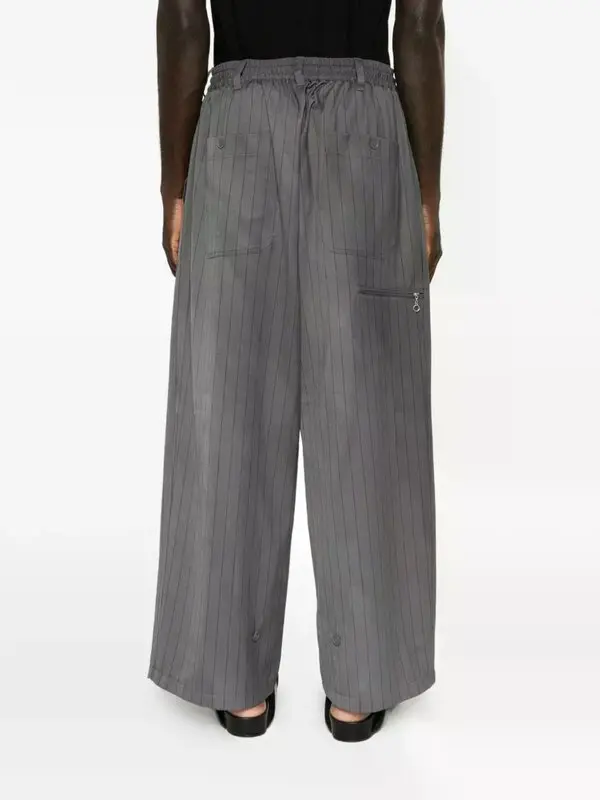 Y3 Pinstripe Pattern Trousers
