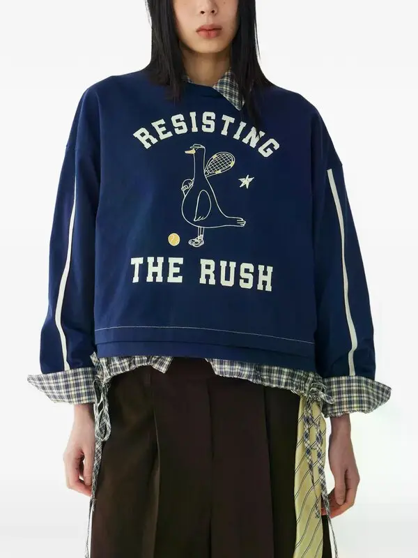 STUDIO TOMBOY Duck Graphic Print Sweatshirt - Blue