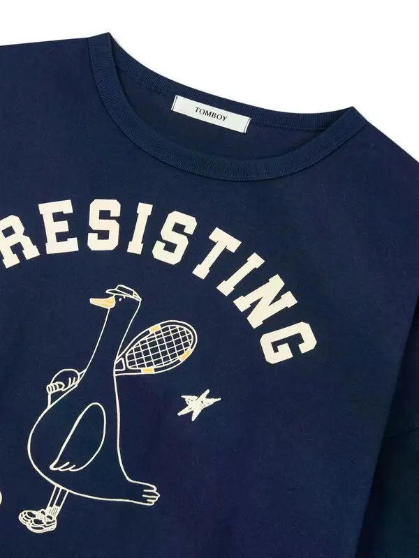 STUDIO TOMBOY Duck Graphic Print Sweatshirt - Blue