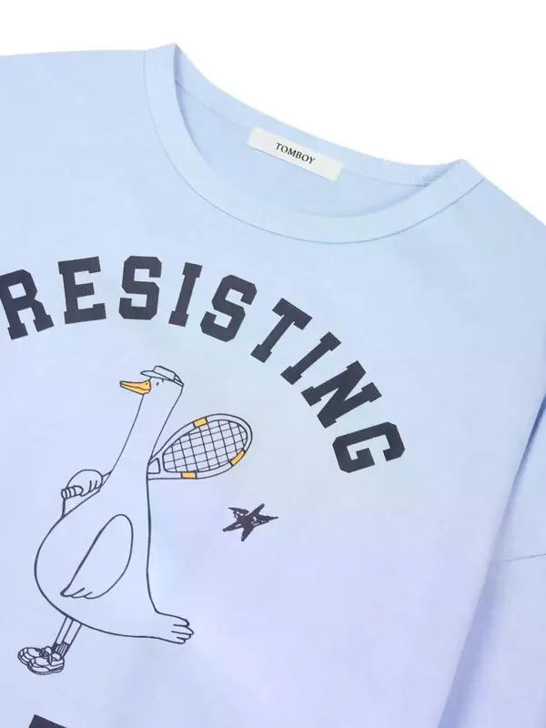 STUDIO TOMBOY Duck Print Cotton Sweatshirt