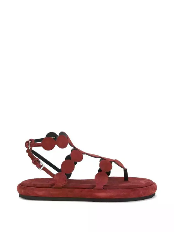 Pierre Hardy Geometric-cage Design Flat Sandals - Red