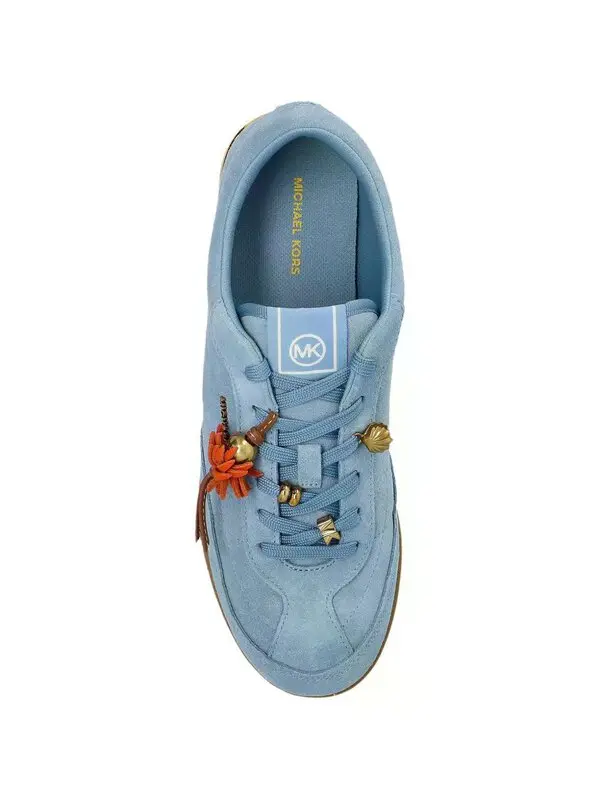 Michael Kors Lace-up Sneakers With Floral Embellishment - Blue