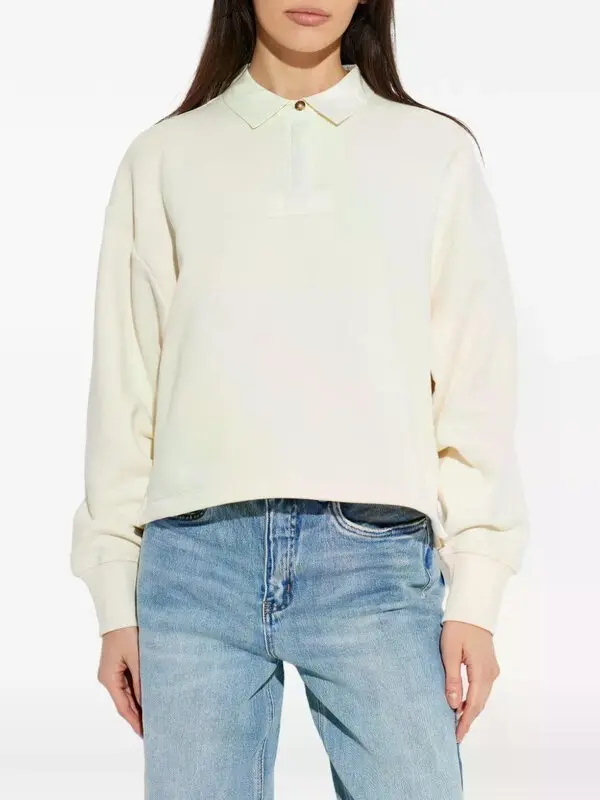 Rag & Bone Polo Collar Long Sleeve Cotton Sweater