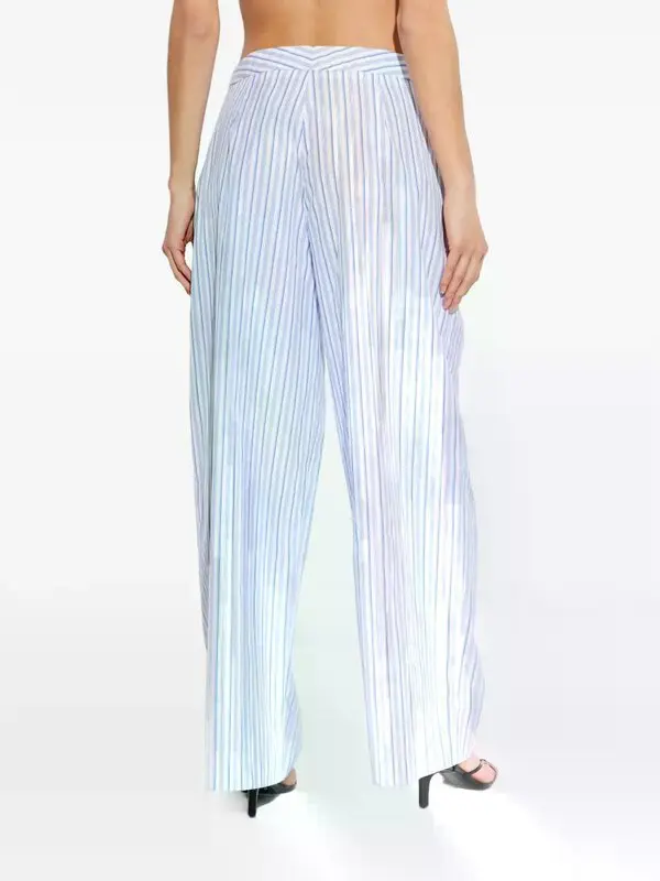 Rag & Bone Striped Pleated Wide-leg Trousers